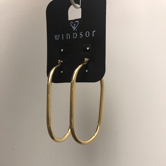 Windsor | Jewelry | Windsors Oval Gold Earrings | Poshmark